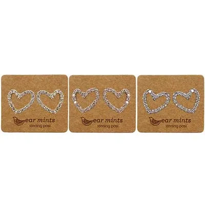 Ear Mints - Cubic Open Heart Stud Earrings – Portal 108